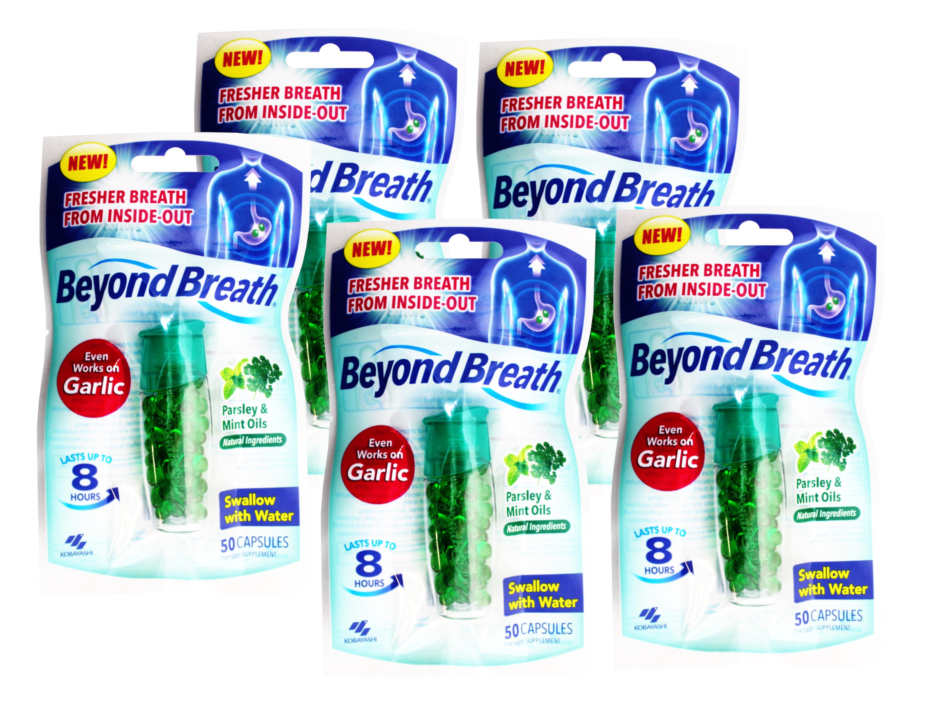 5 Pack - Beyond Breath Breath Freshening Capsules, Fresher Breath From ...