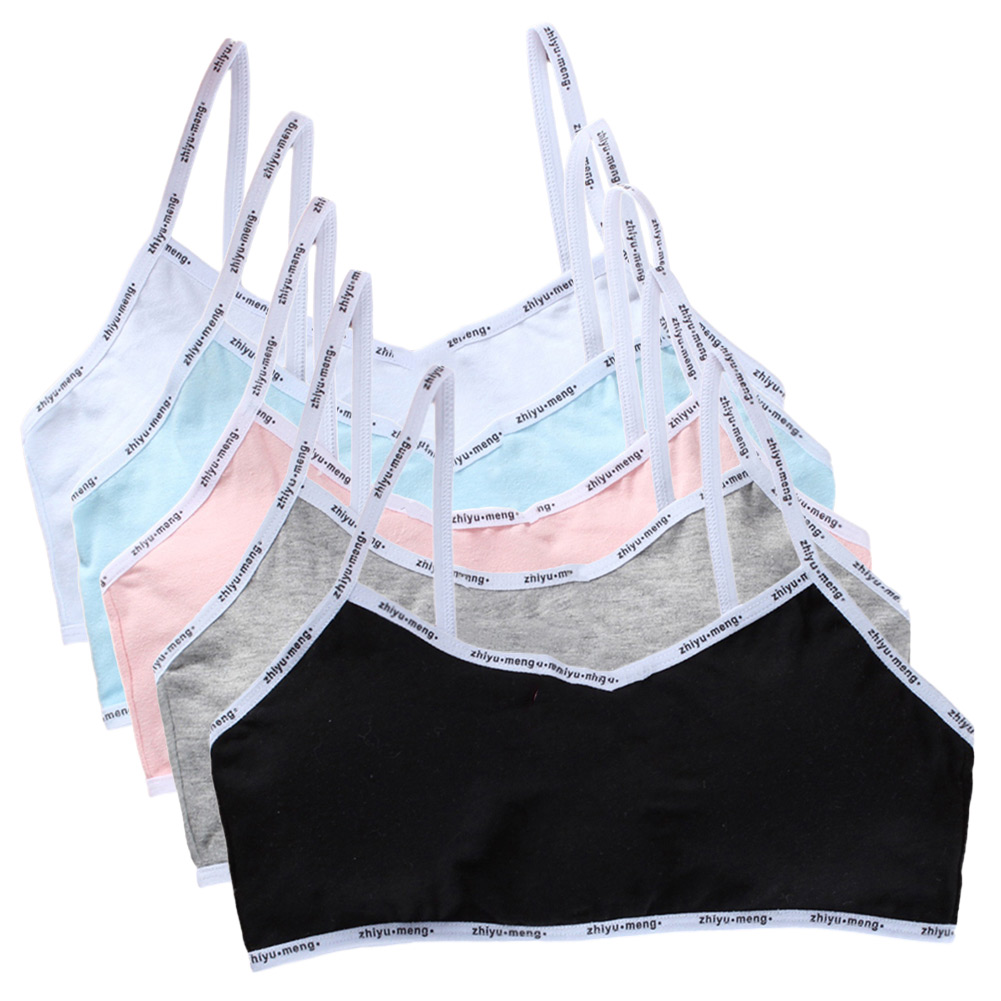 5-Pack Big Girls Teen Girls Cotton Development Bra Crop Bra Cami ...