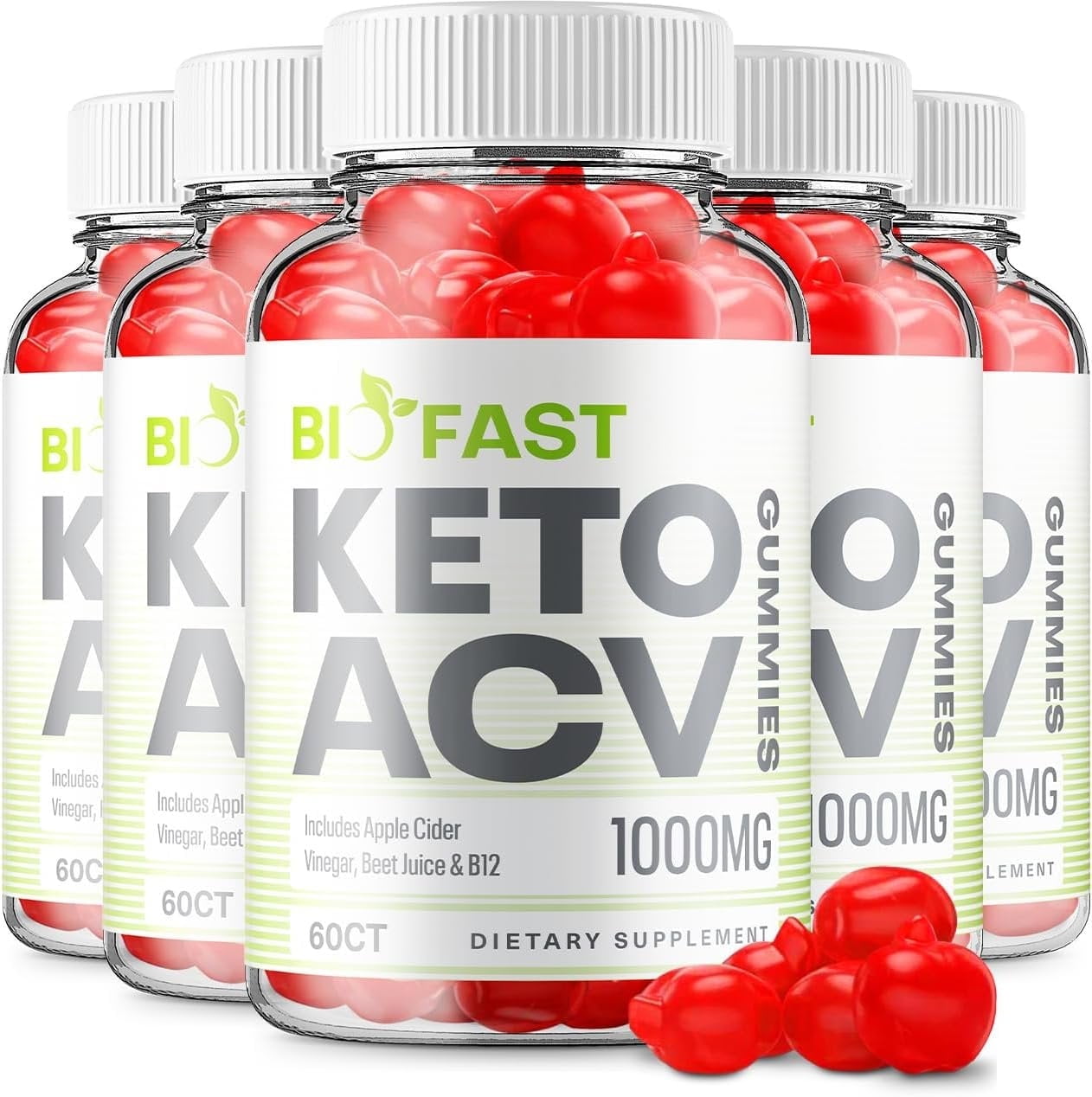 5 Pack Bio Fast Keto ACV Gummies - Official - Keto BioFast ACV Advanced ...
