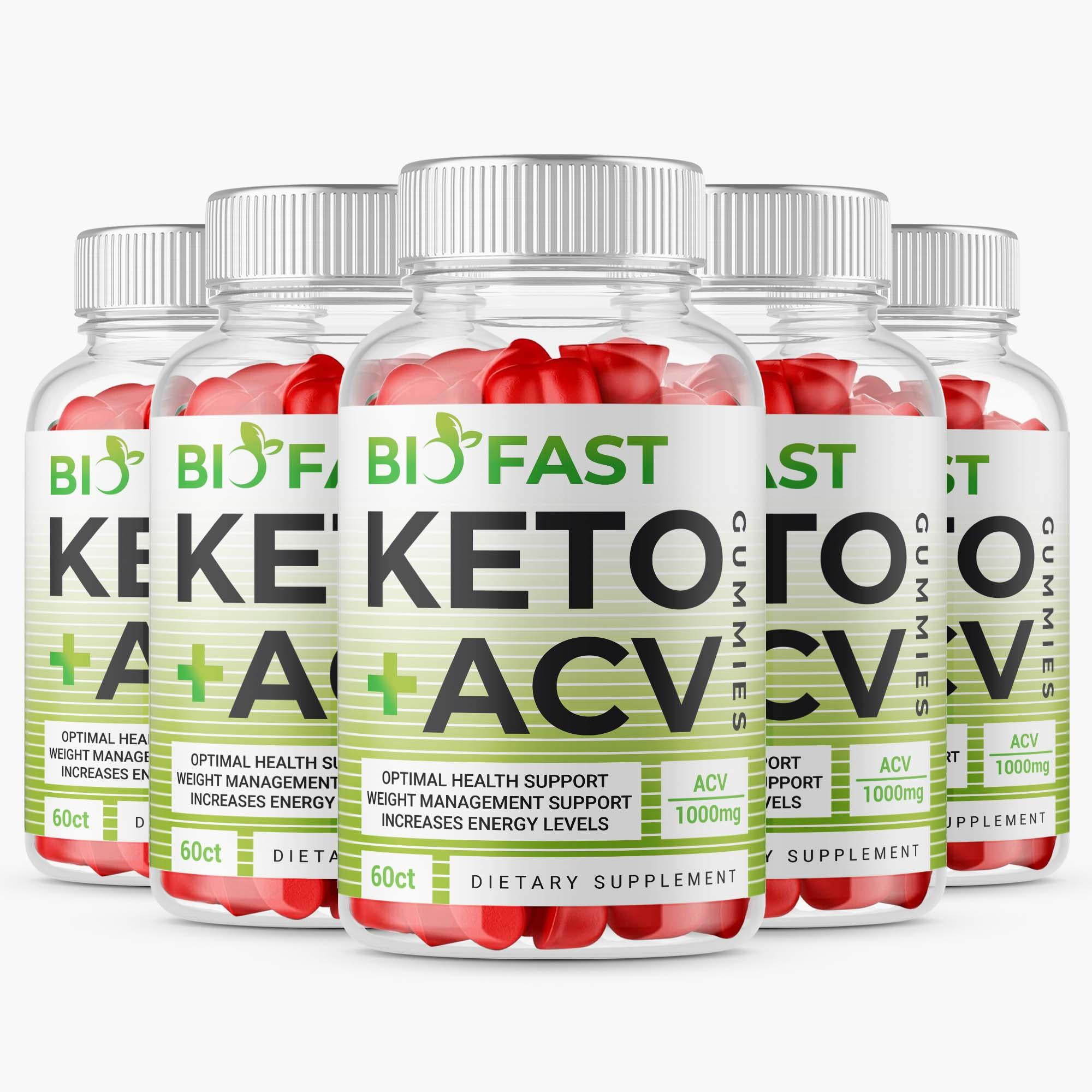 (5 Pack) BioFast Keto ACV Gummies, Bio Fast Advanced Weight Burning ...