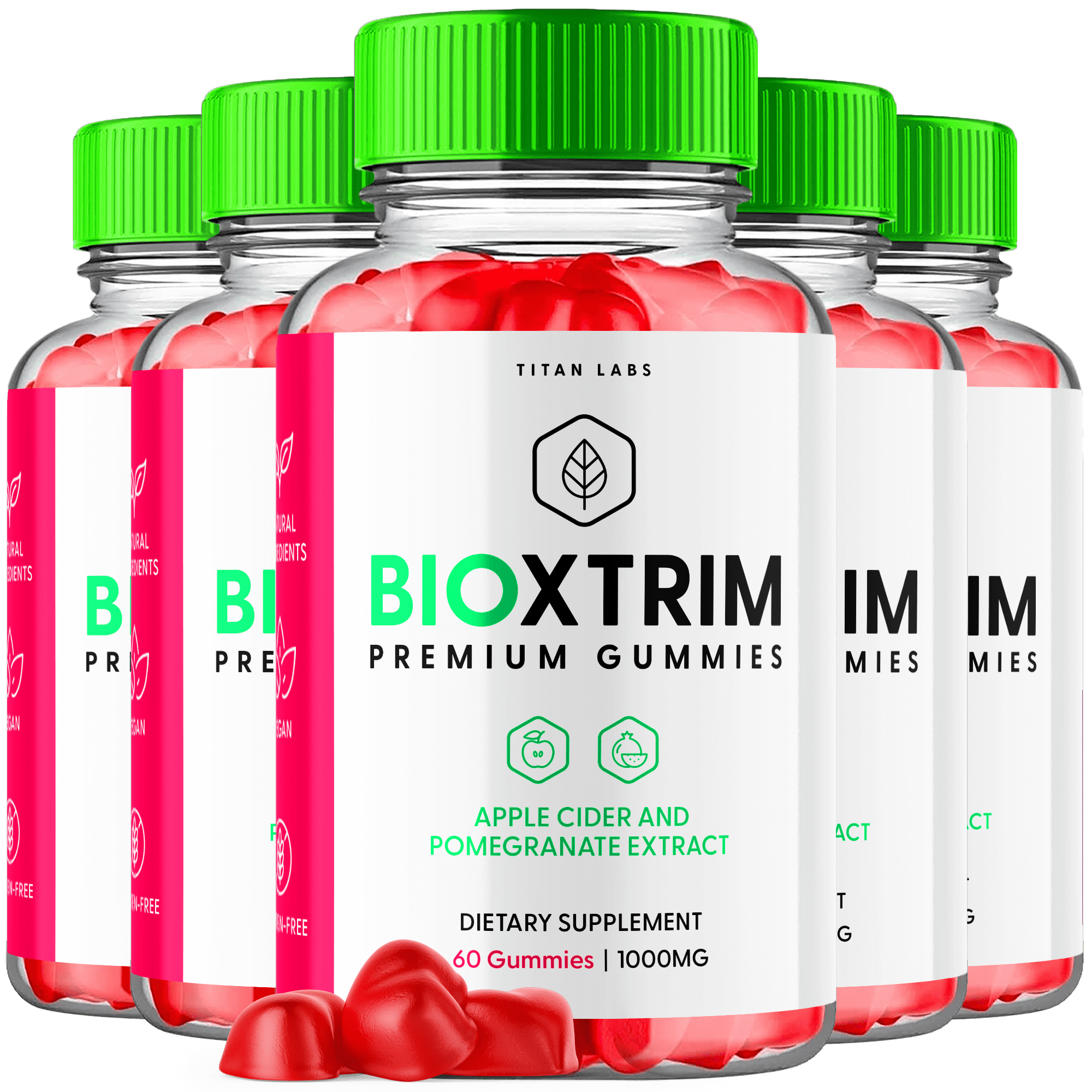 (5 Pack) BioX Trim Keto ACV Gummies - Apple Cider Vinegar Supplement ...