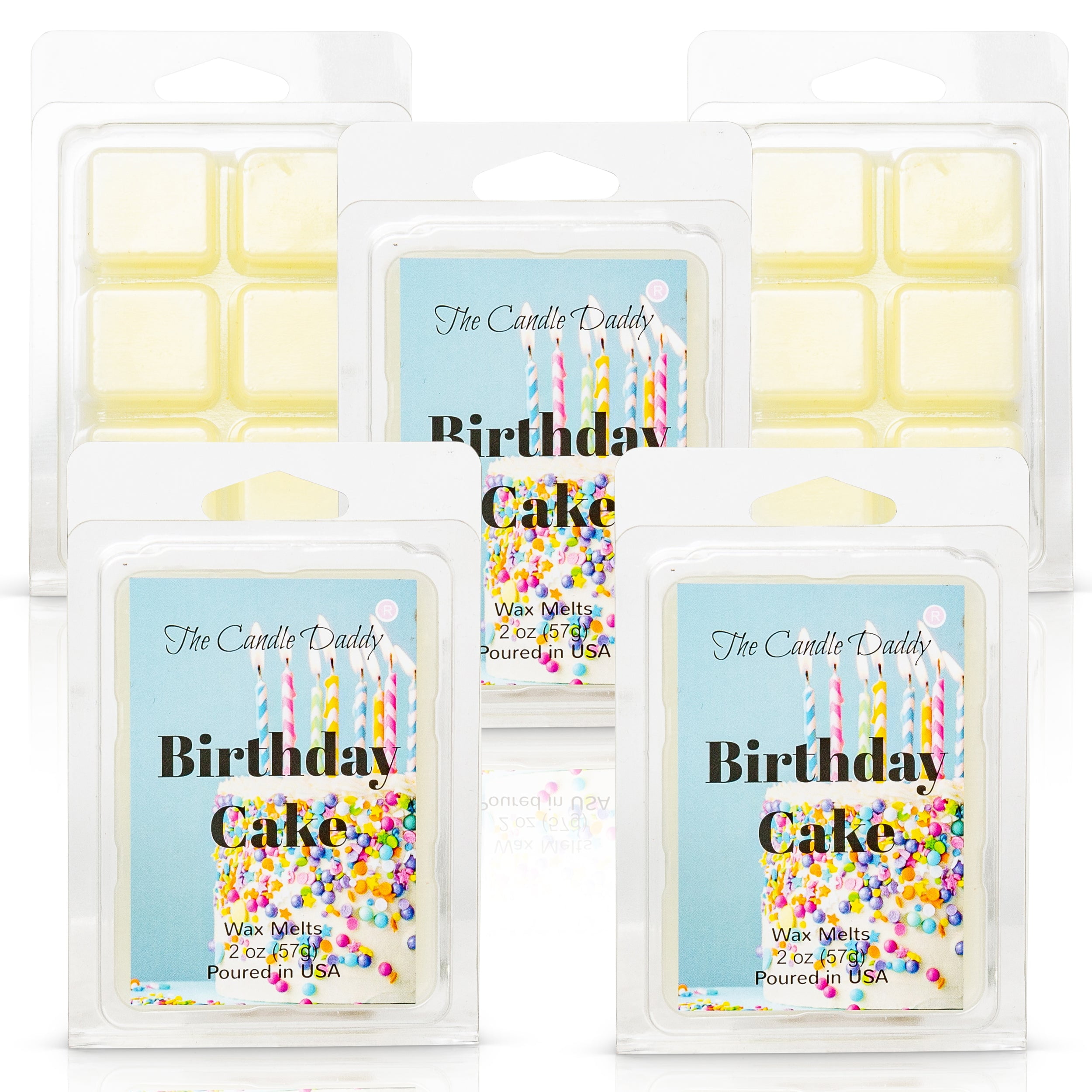 5 Pack - Birthday Cake - Cake Scented Melt- Maximum Scent Wax Cubes ...