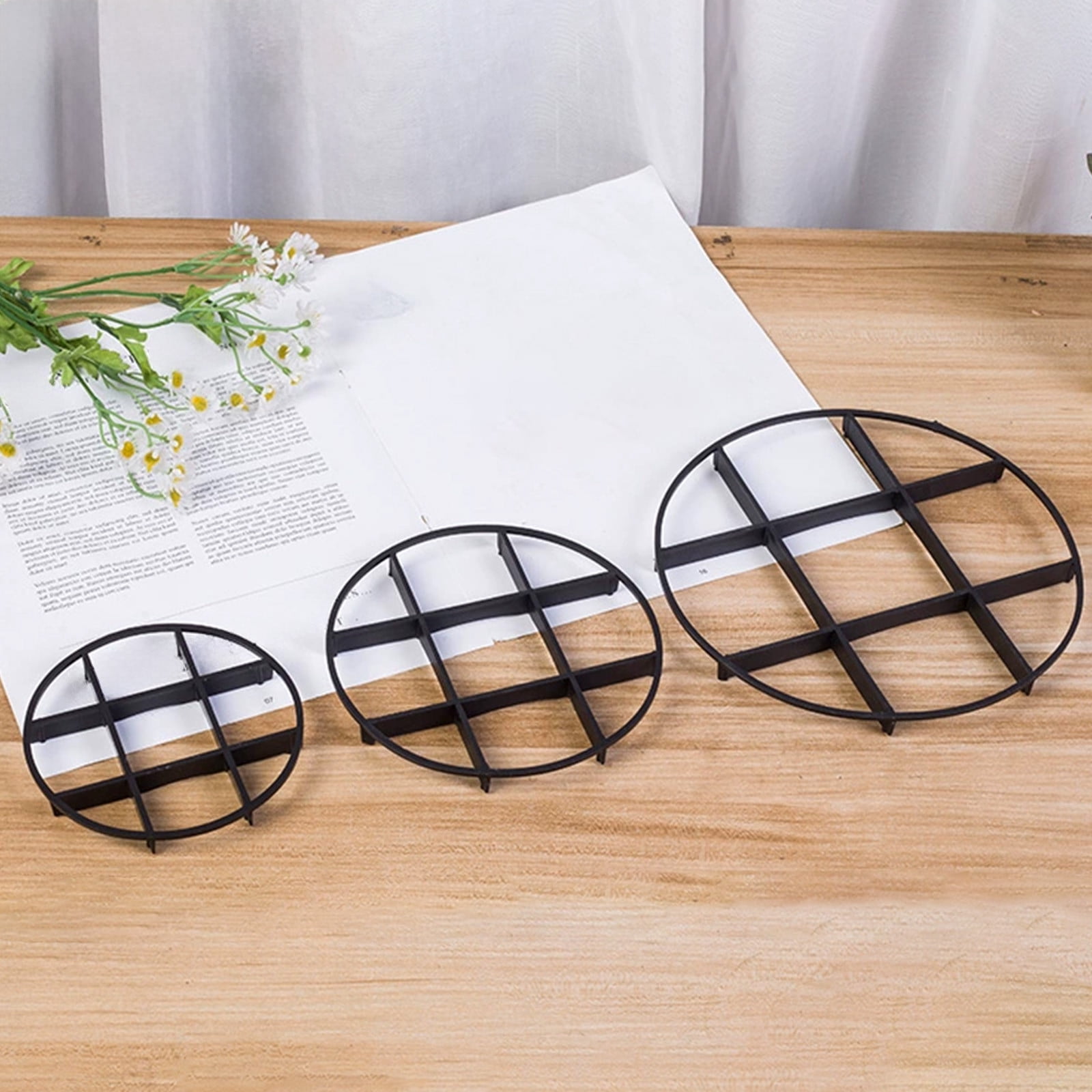 5-Pack Black Plastic Flower Pot Risers, 7.87x7.87x0.78in Ventilated ...