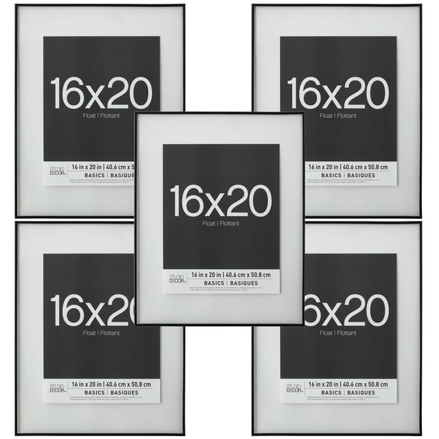 Studio Décor® Basics 5 Pack: Black Thin 16" x 20" Float Frame for ...