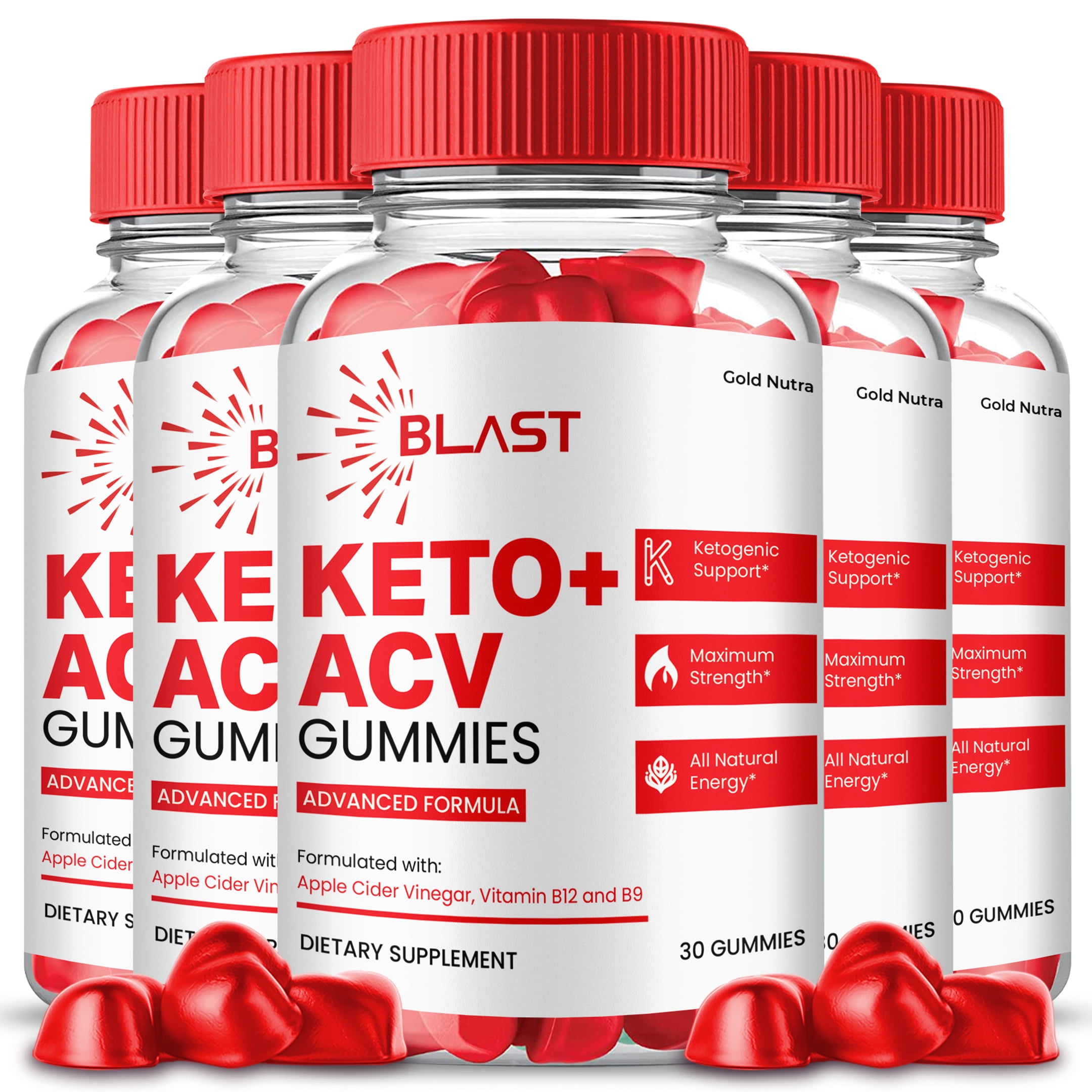 (5 Pack) Blast Keto ACV Gummies, Blast Keto + ACV Gummies Supplement ...