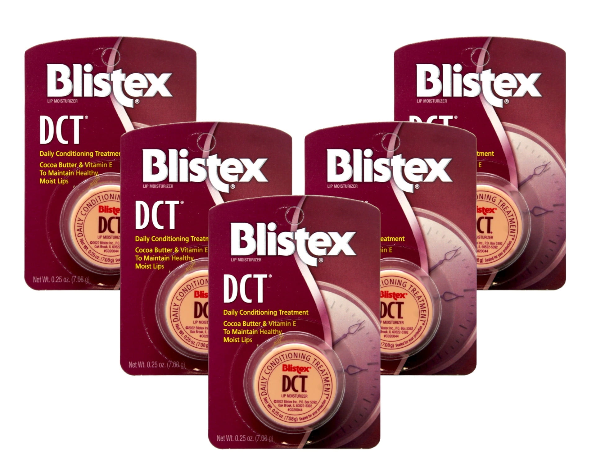 Blistex DCT Daily Lip Conditioning Treatment, 5 Pack, 0.25 oz Each with ...