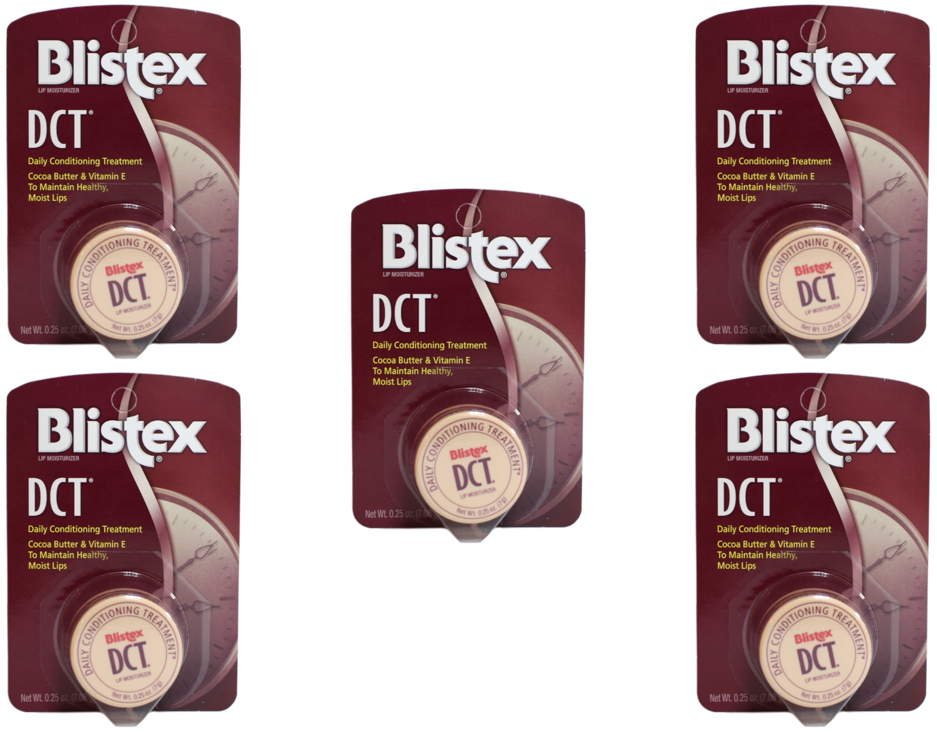 Blistex DCT Daily Lip Conditioning Treatment, 5 Pack, 0.25 oz Each with ...
