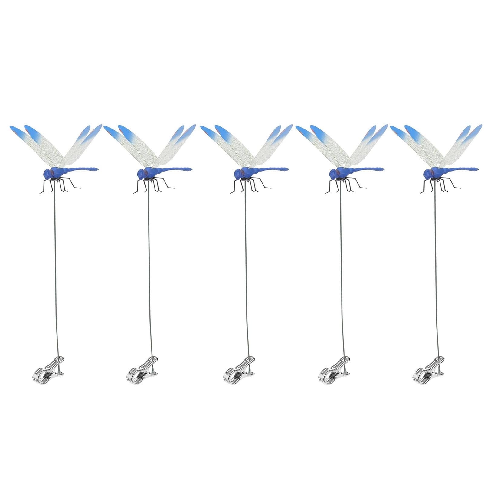 5 Pack Blue Dragonfly Clip Bug Repellent - Indoor & Outdoor Fake ...