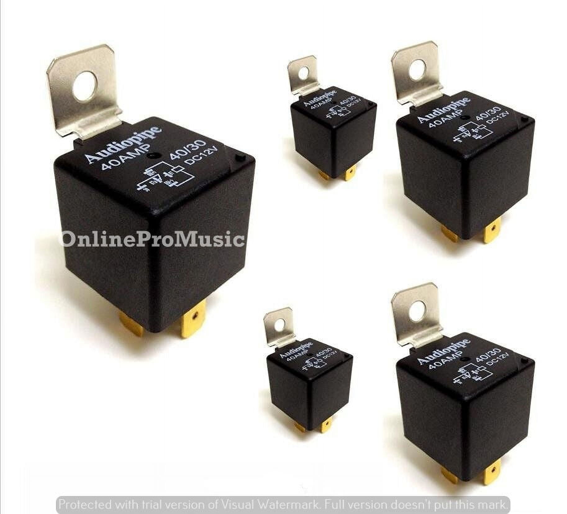 5 Pack Bosch, Metra 12v 5 Pin SPDT 30/40 Amp Relay Socket Metal Tab ...
