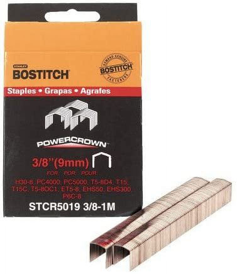5 Pack Bostitch STCR50193/8-1M 3/8" Heavy Duty 7/16" PowerCrown Staples ...