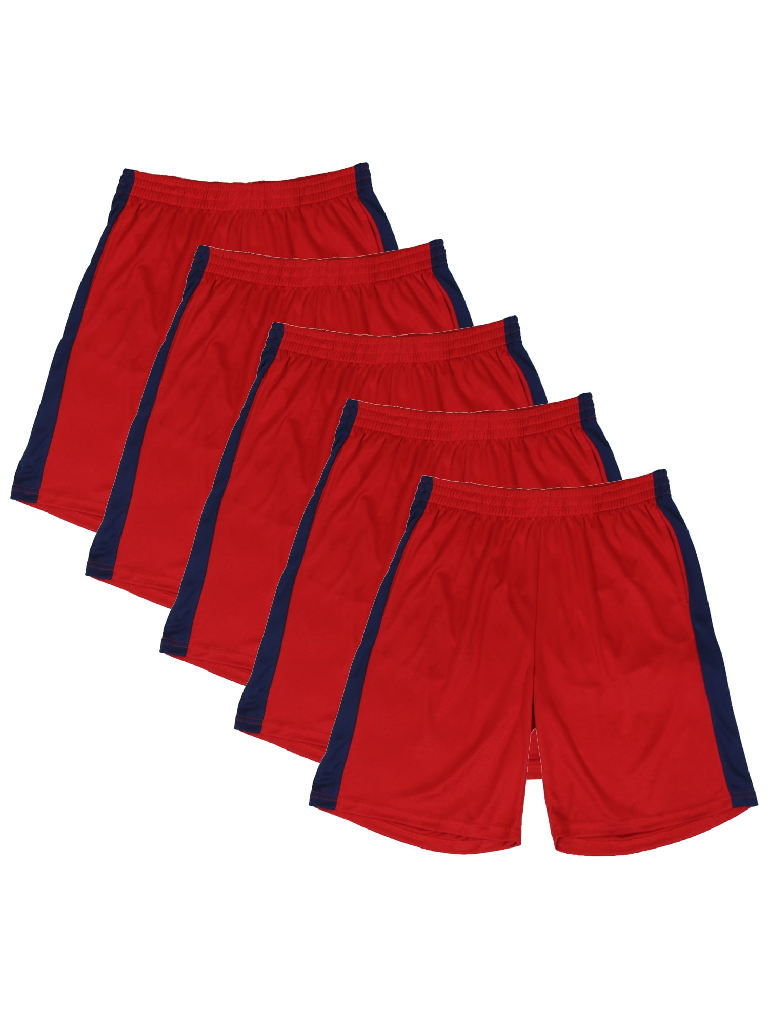 5-Pack Boys Active Mesh Basketball Shorts (S-XL) - Walmart.com