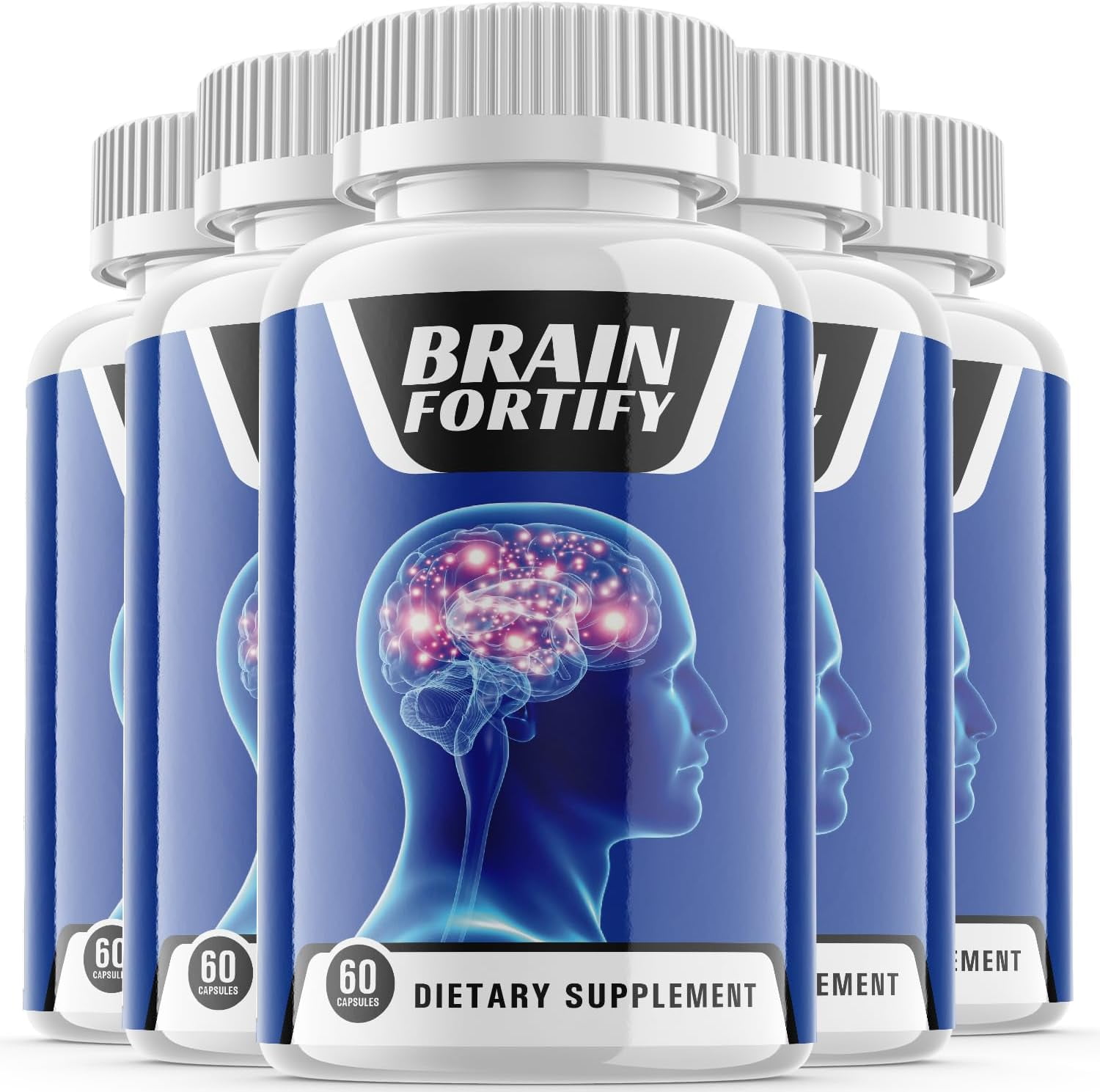 (5 Pack) Brain Fortify - Brain Boost Supplement - Dietary Supplement for Focus, Memory, Clarity ...