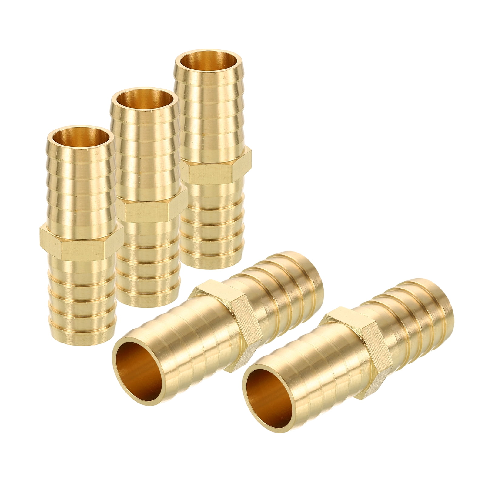 5 Pack Brass Hose Barb to NPT Male Adapter, 3/4" Barb x 3/4" for Automotive, Fluid Transfer ...