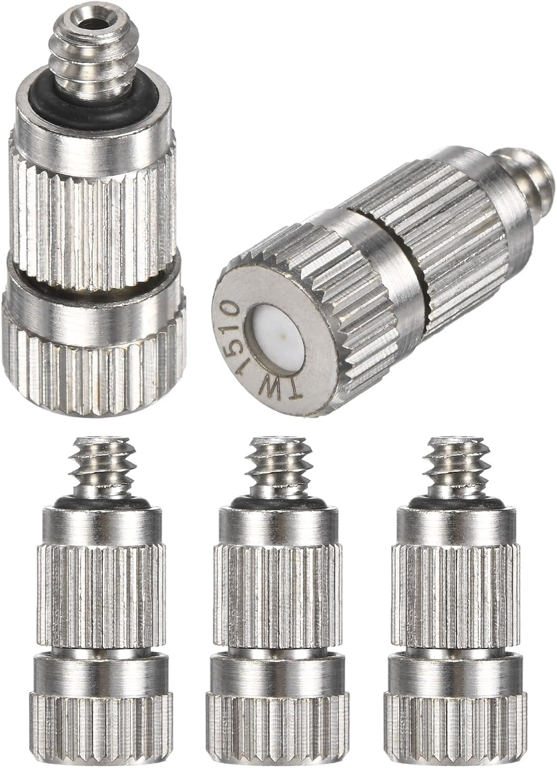 5-Pack Brass Misting Nozzles, 0.15mm Orifice Dia. Mister Nozzles Brass ...