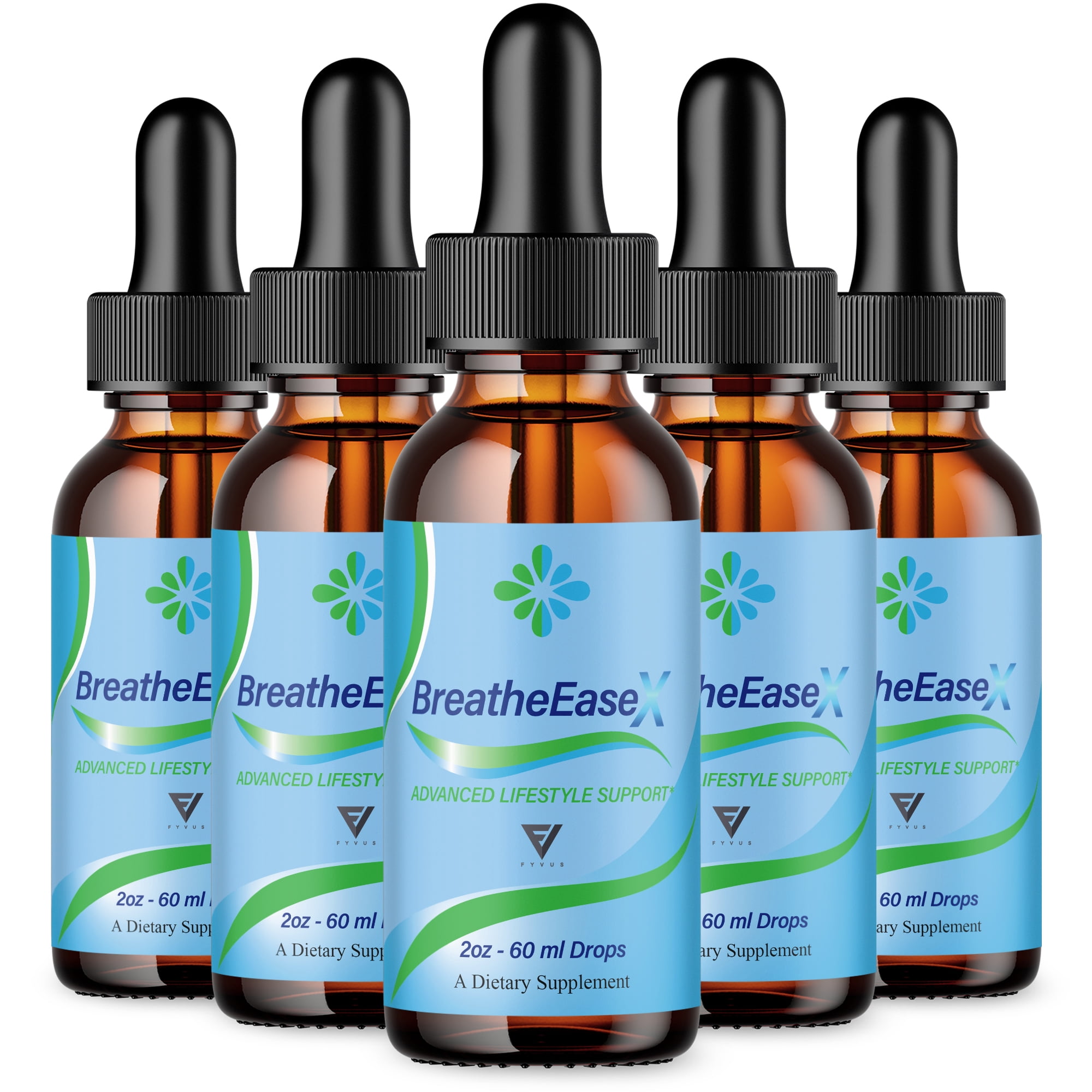 (5 Pack) BreatheEaseX Advanced Drops, Breathe Ease X Lifetime Support ...