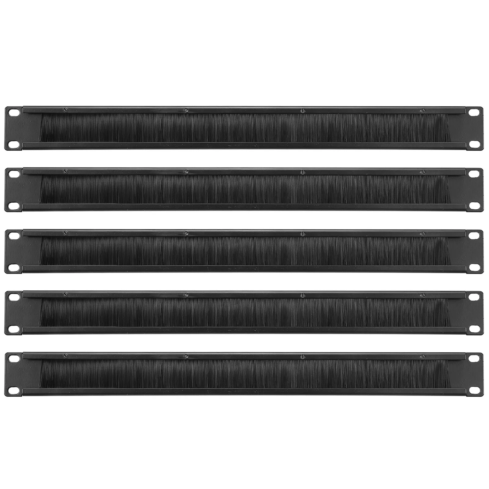 5 Pack Brush Cable Manager 1U 19 Inch Rack Mount Cable Management Panel ...