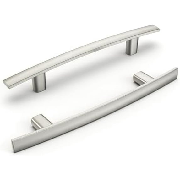 5 Pack Brushed Nickel Cabinet Handles Kitchen Cabinet Pulls - 4" Hole ...