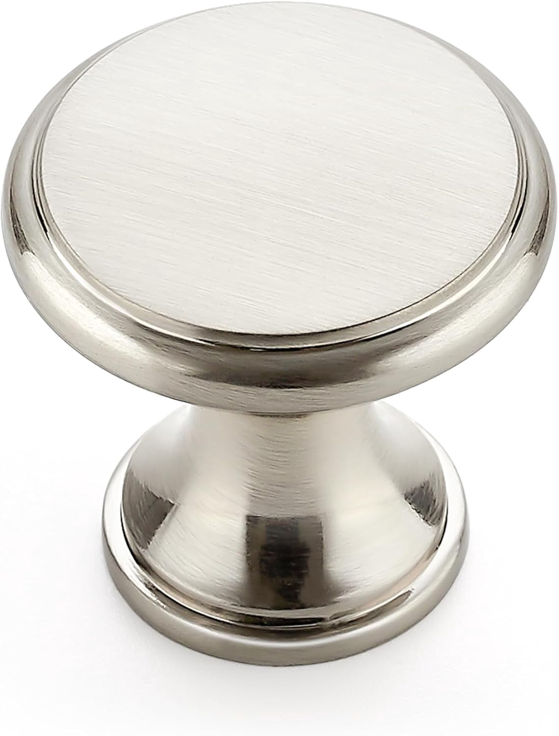 5 Pack Brushed Nickel Kitchen Cabinet Knobs, Solid Silver Pulls Zinc ...