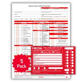 Reinforcement Labels Red Dot Stickers Annual Vehicle Inspection Report ...