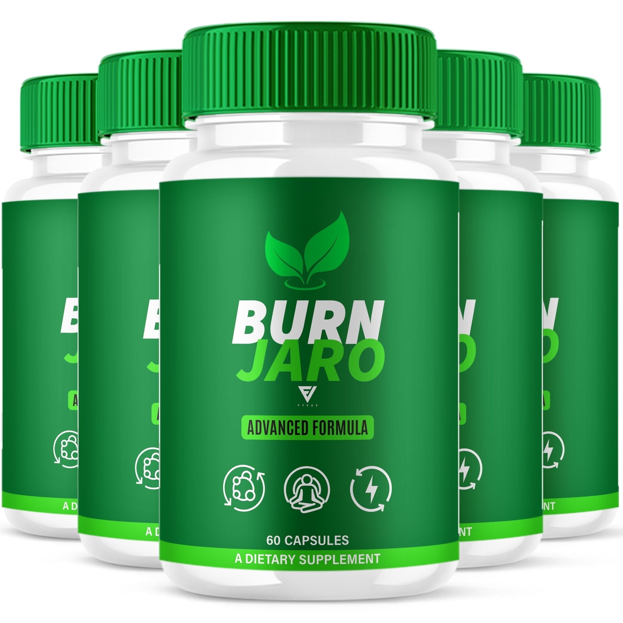Fyvus BurnJaro Wellness Supplement, 5 Pack of 300 Capsules for Daily ...