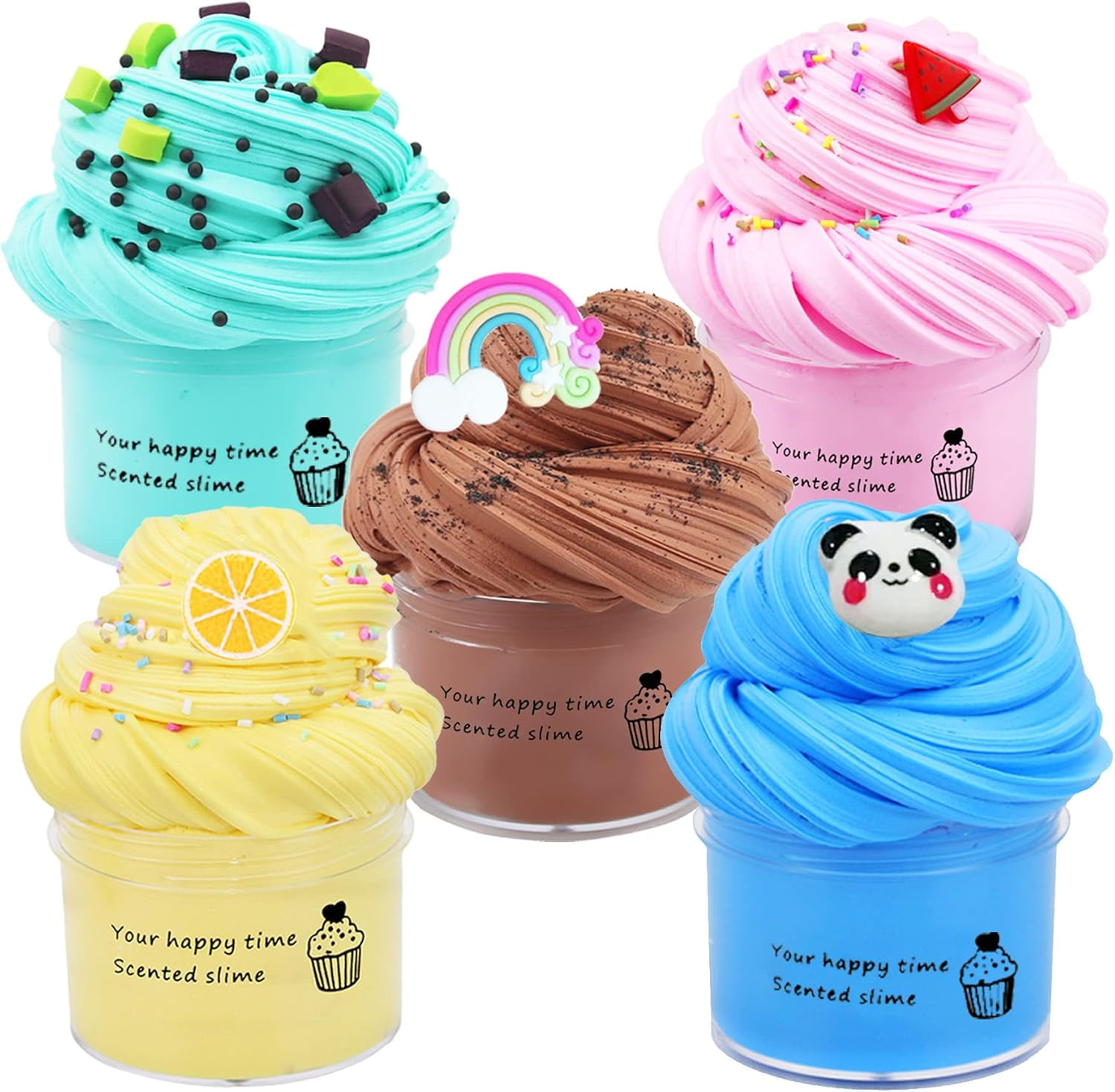 5 Pack Butter Slime Kit,Birthday Gifts for Kids,Party Favor for Girls ...