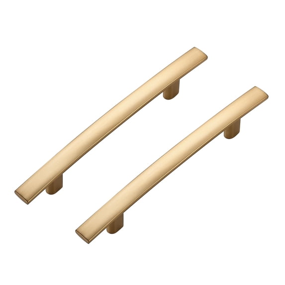 5 Pack Cabinet Handles 3" Hole Center - Curved Cabinet Pulls Brushed ...