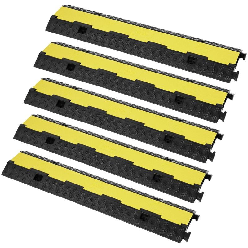 5-Pack Cable Protector Ramps 2-Channel Wire Cable Cover Ramps Heavy ...