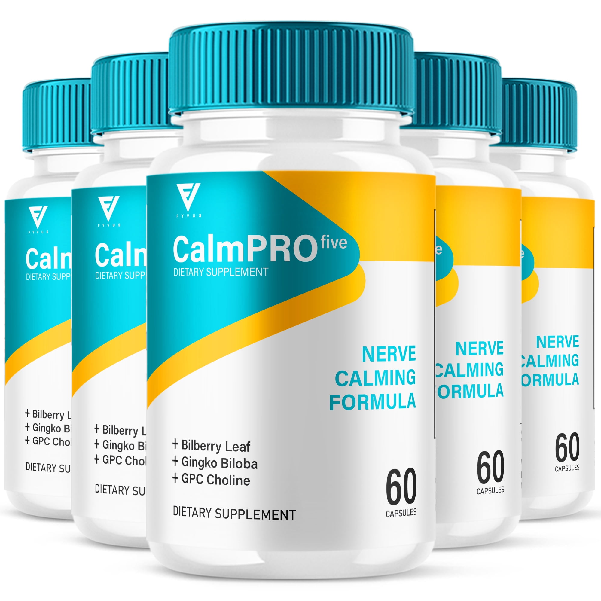 (5 Pack) CalmPro 5 Nerve Calming Formula, CalmPro 5 Reviews, CalmPro5 (300 Capsules) - Walmart.com