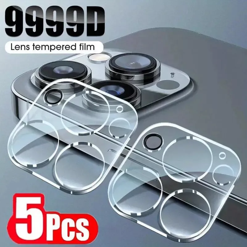 5 Pack Camera Lens Protector for iPhone 14 | HD Tempered Glass, 9H ...