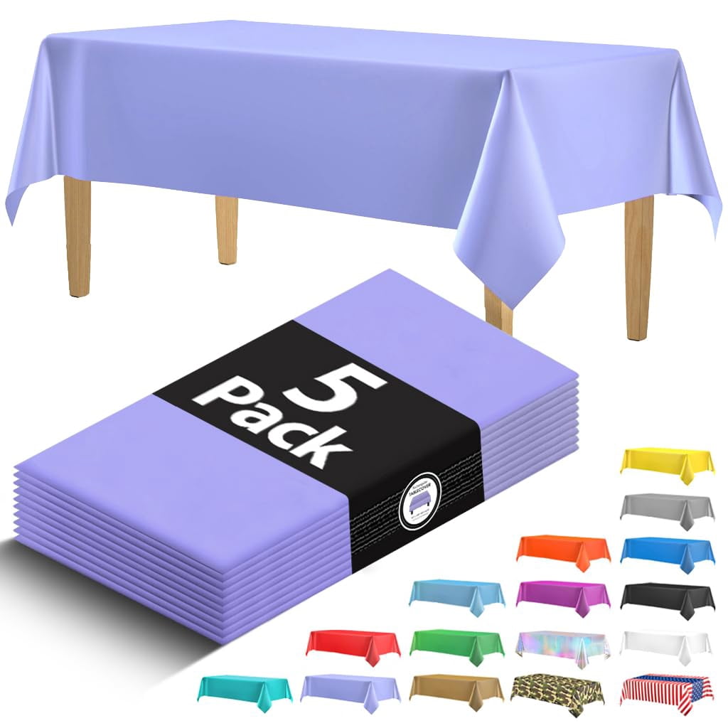 5 Pack Camo Plastic Tablecloth 108x54 inch Disposable Rectangle Party ...