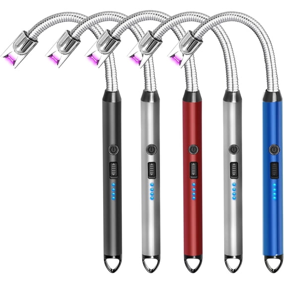 5 Pack Candle Lighter Electric Rechargeable Flameless Arc Lighters ...