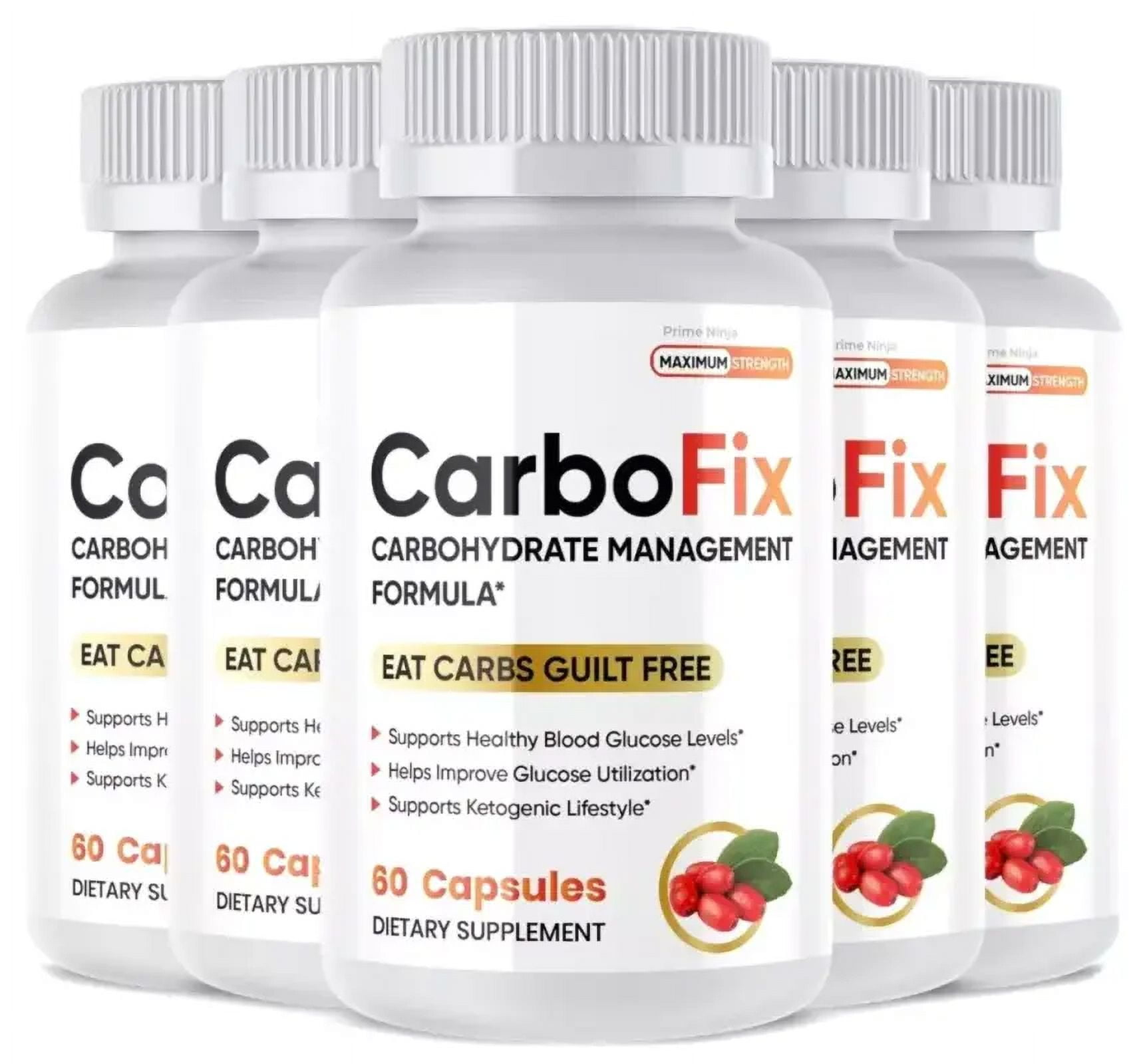 (5_Pack)_CarboFix_Carbohydrate_Management_by_Gold_Vida,_Maximum ...
