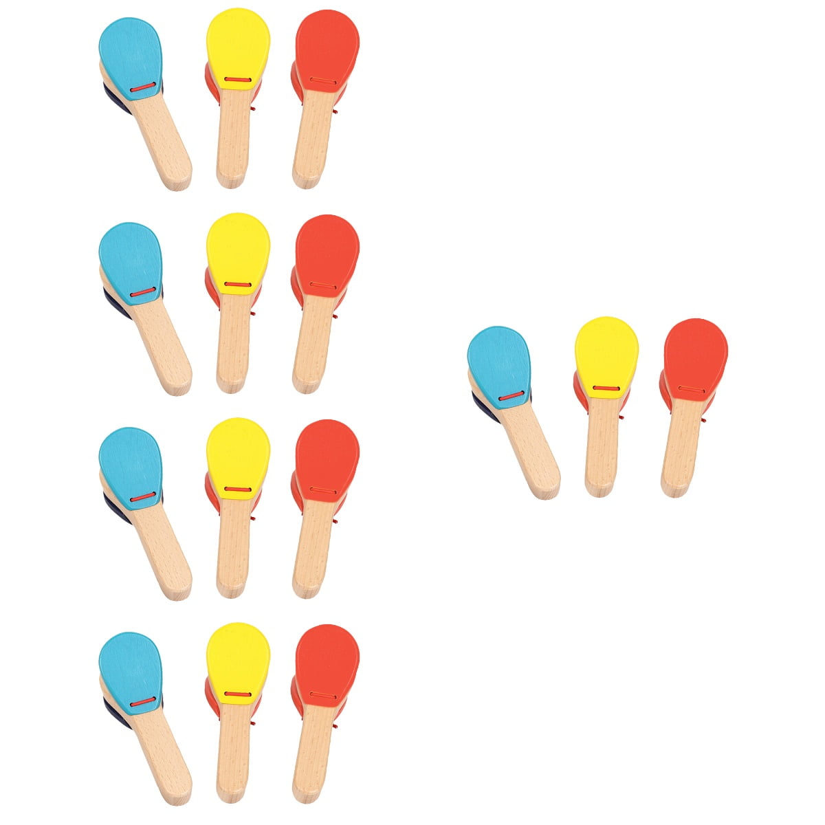 5 Pack Castanet with Handle Baby Red Toy Blue Child - Walmart.com