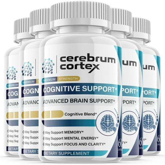 (5 Pack) Cerebrum Cortex - Nootropic Memory Booster Dietary Supplement ...