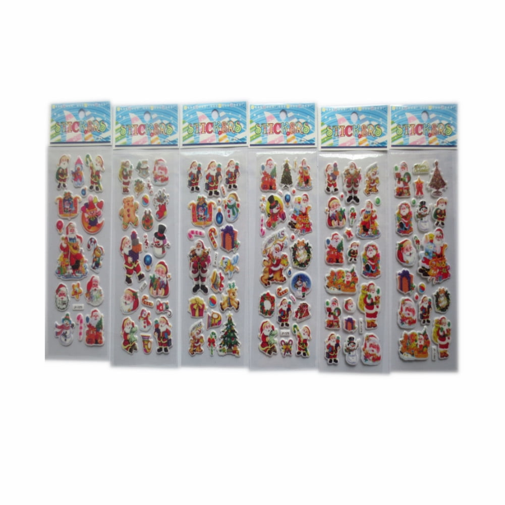 5 Pack Christmas Stickers for Kids Craft Gift Card-Making Home ...