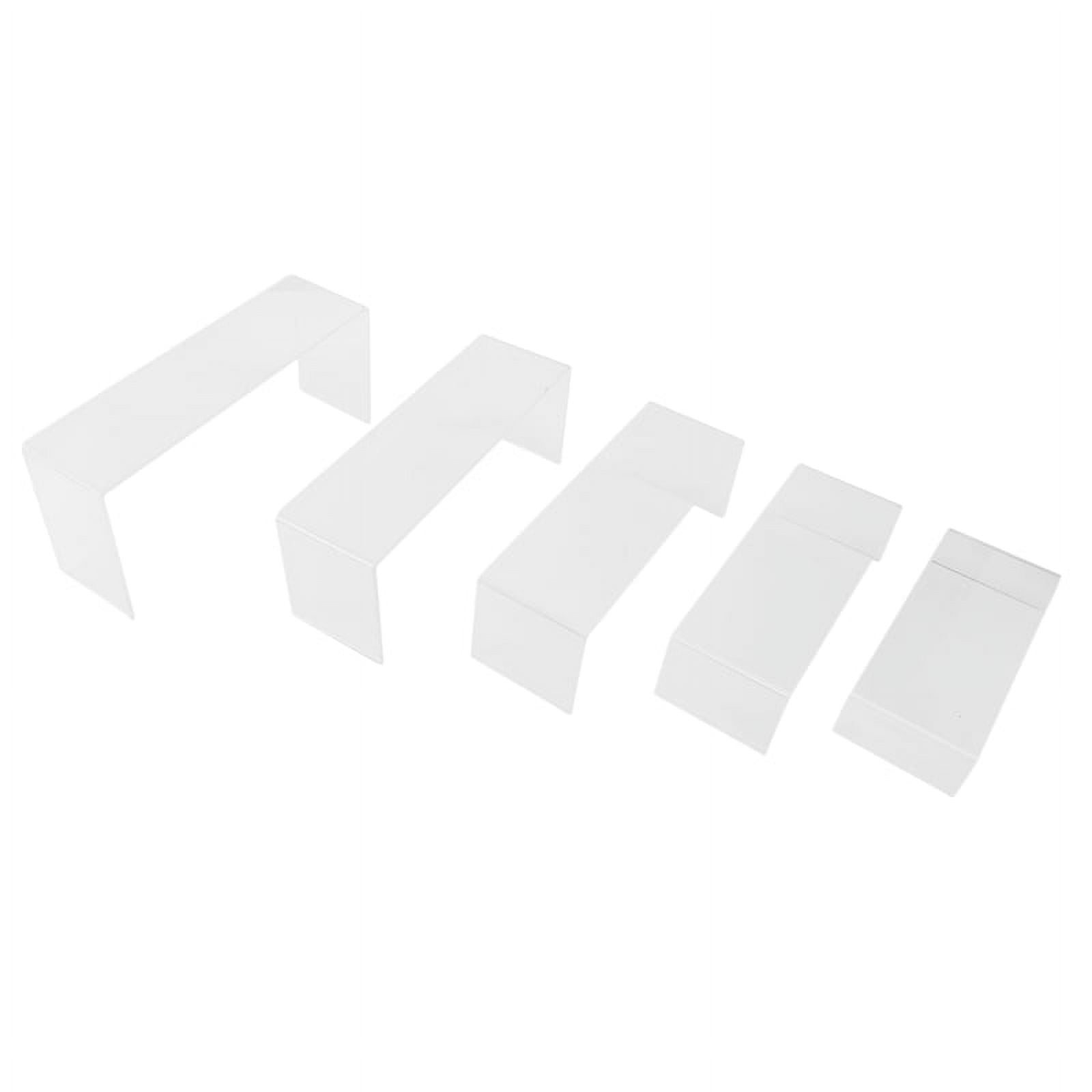 5 Pack Clear Acrylic Display Risers,5 Sizes Fixtures for Cake Display ...
