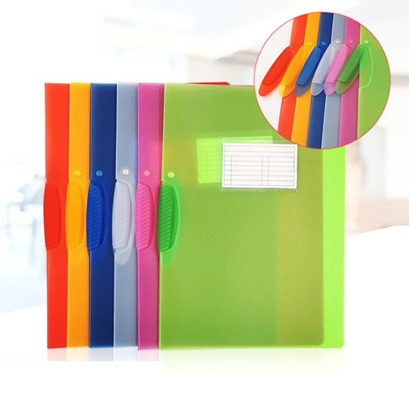 5 Pack Clear Front Presentation Folders For File Folders A4/Letter Size ...