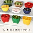 5 Pack Clear Fruit & Vegetable Shaped Storage Containers, Durable ...