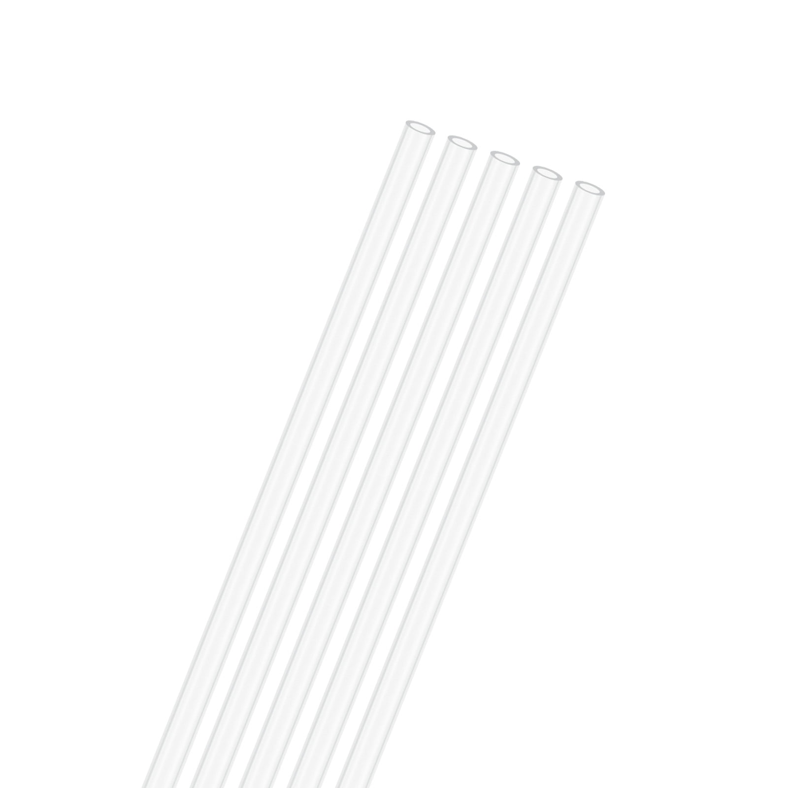 5-Pack Clear Plastic Tube, 2mm[0.08"] ID x 3mm[0.12"] OD High Impact ...