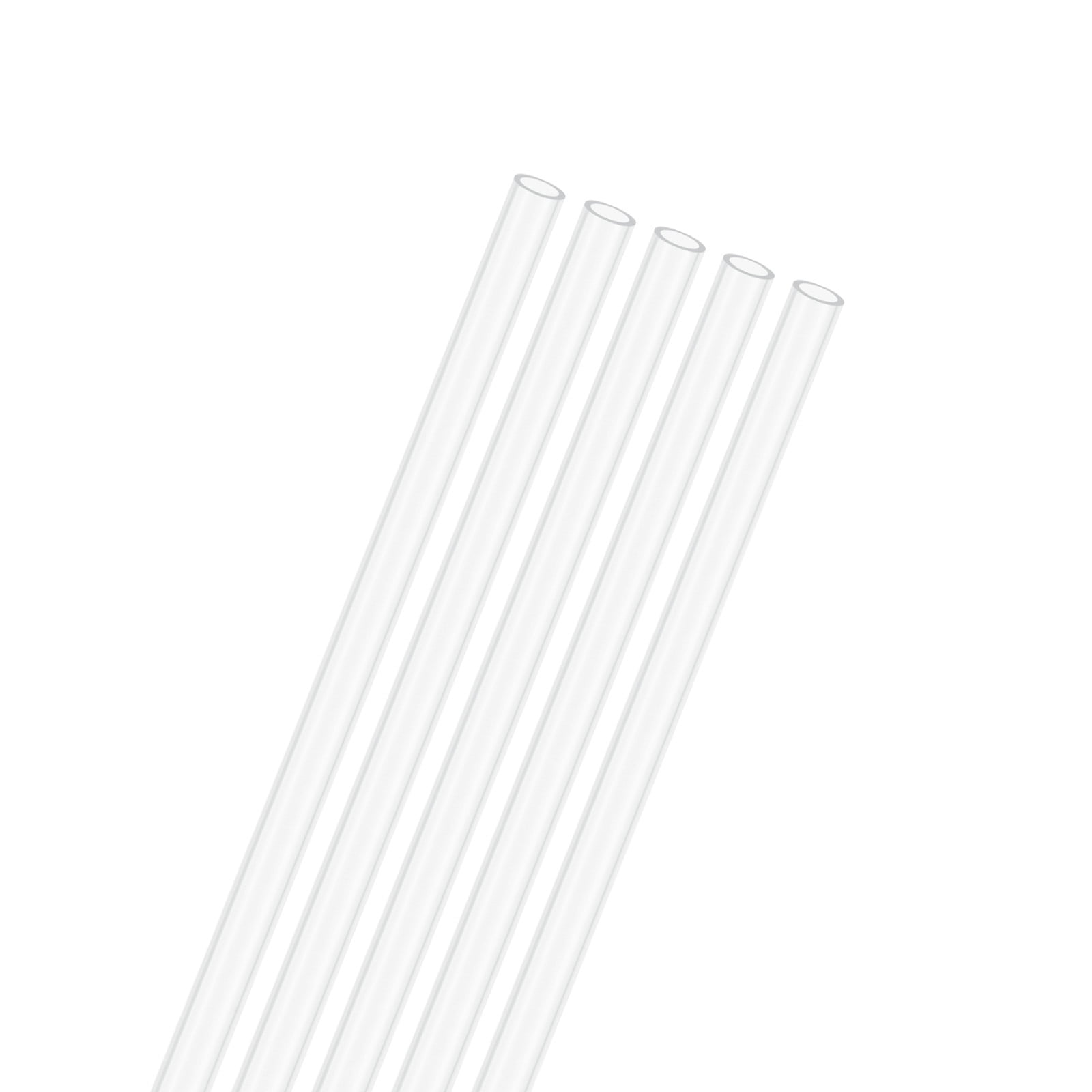 5-Pack Clear Plastic Tube, 3mm[0.12"] ID x 4mm[0.16"] OD High Impact ...