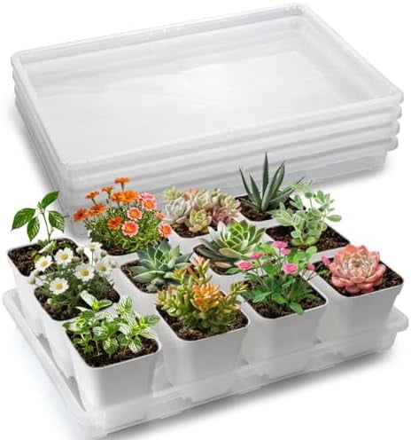5-Pack Clear Seed Starter Trays (17"x11"x2") - Reusable & Durable ...