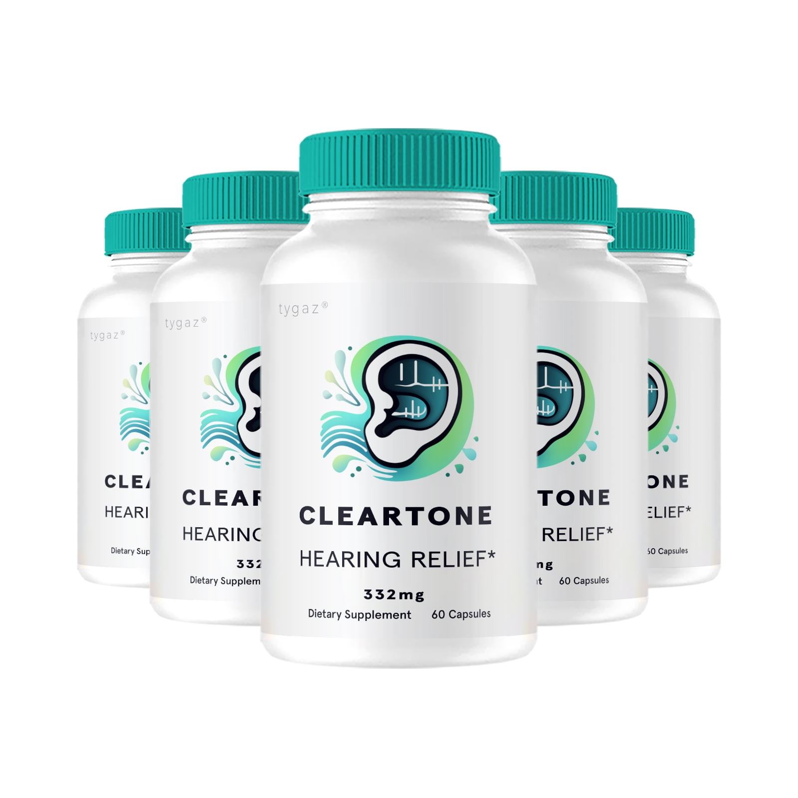 (5 Pack) Clear Tone - ClearTone Hearing Supplement - Walmart Business ...