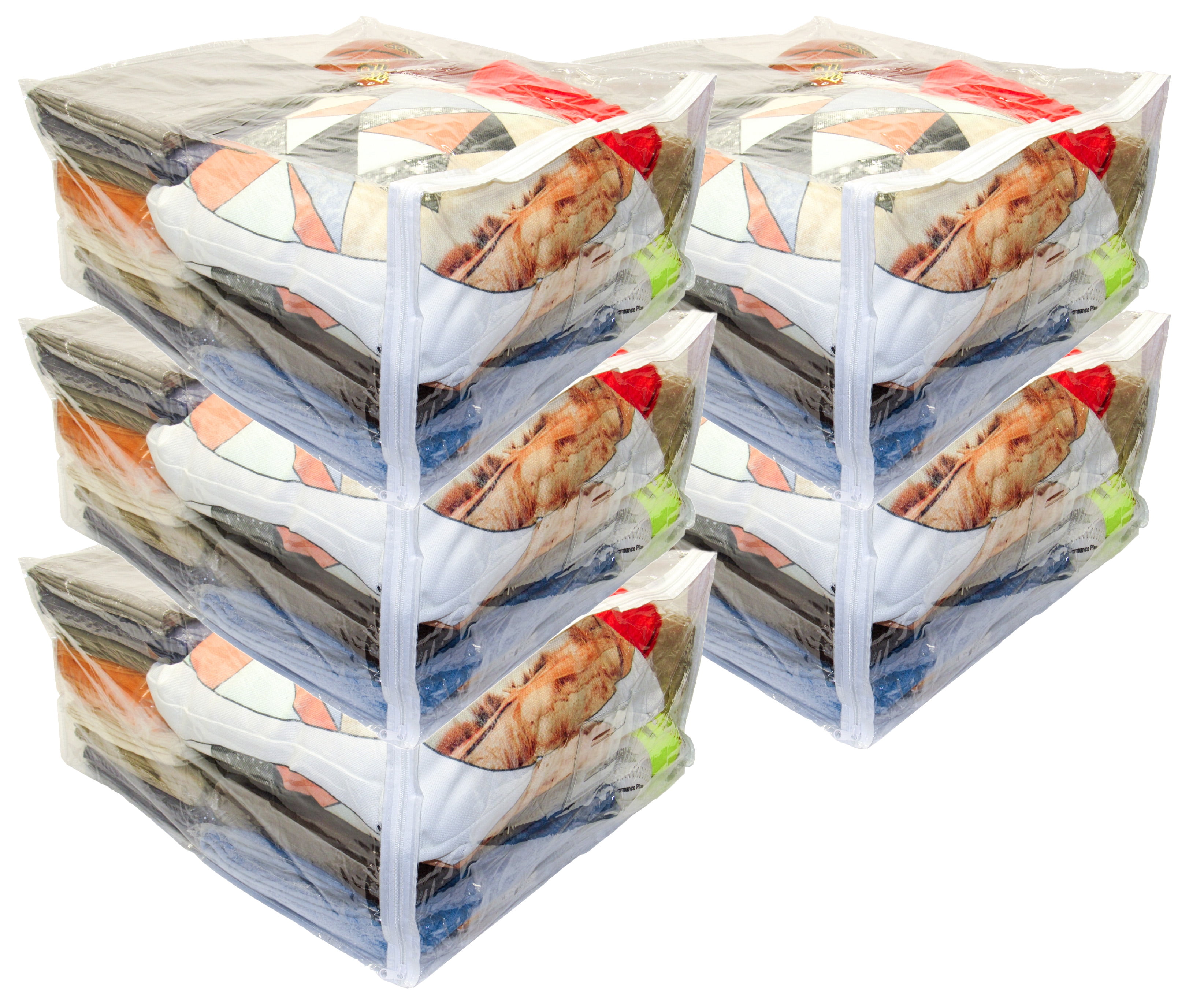 5-Pack Clear Vinyl Zippered Storage Bags 23 x 23 x 12 Inch - Walmart.com