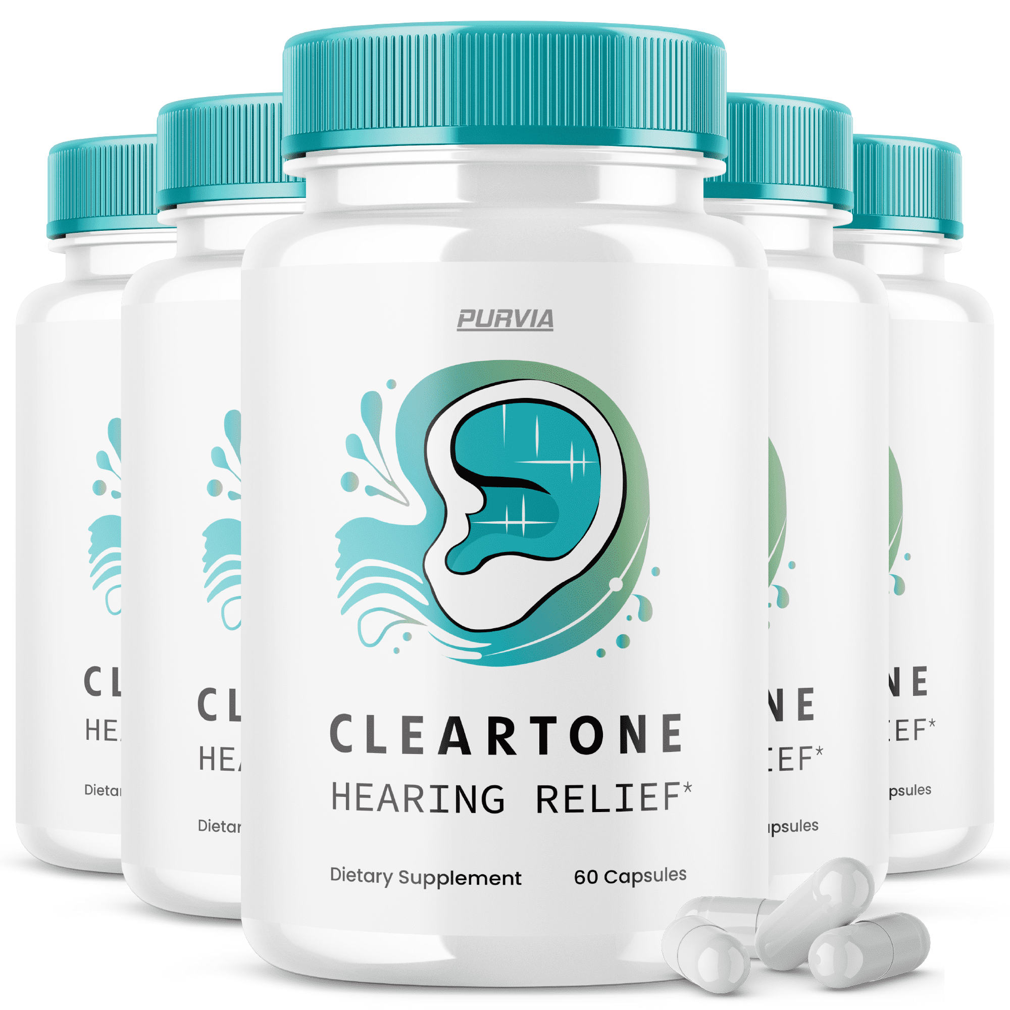 (5 Pack) ClearTone Healing Relief Supplement, Clear Tone For Hearing ...