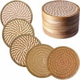 5 Pack Coasters for Drinks Absorbent, 4.3 inches Cork Coasters for ...