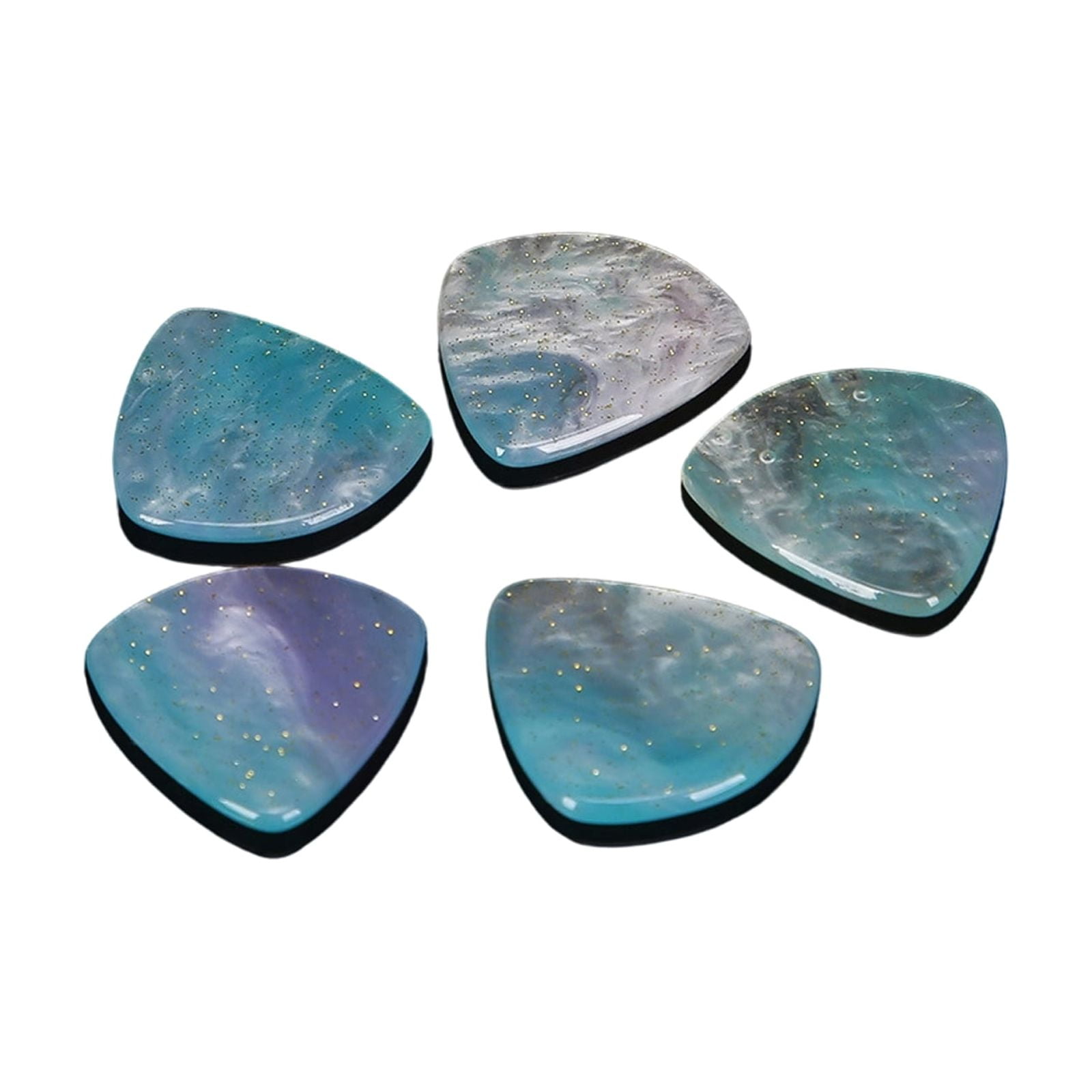 5 Pack Colorful Smooth Strumming Resin Guitar Picks Flexible Resin ...