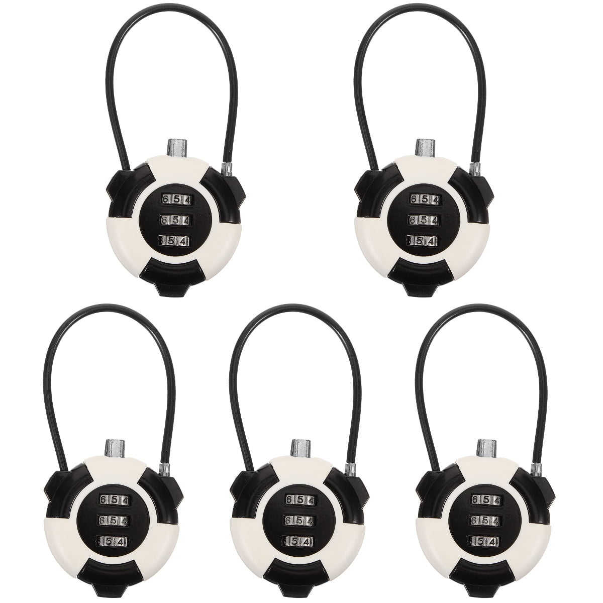 5 Pack Combination Lock Door Knob with Luggage Zipper Padlock Drawer ...