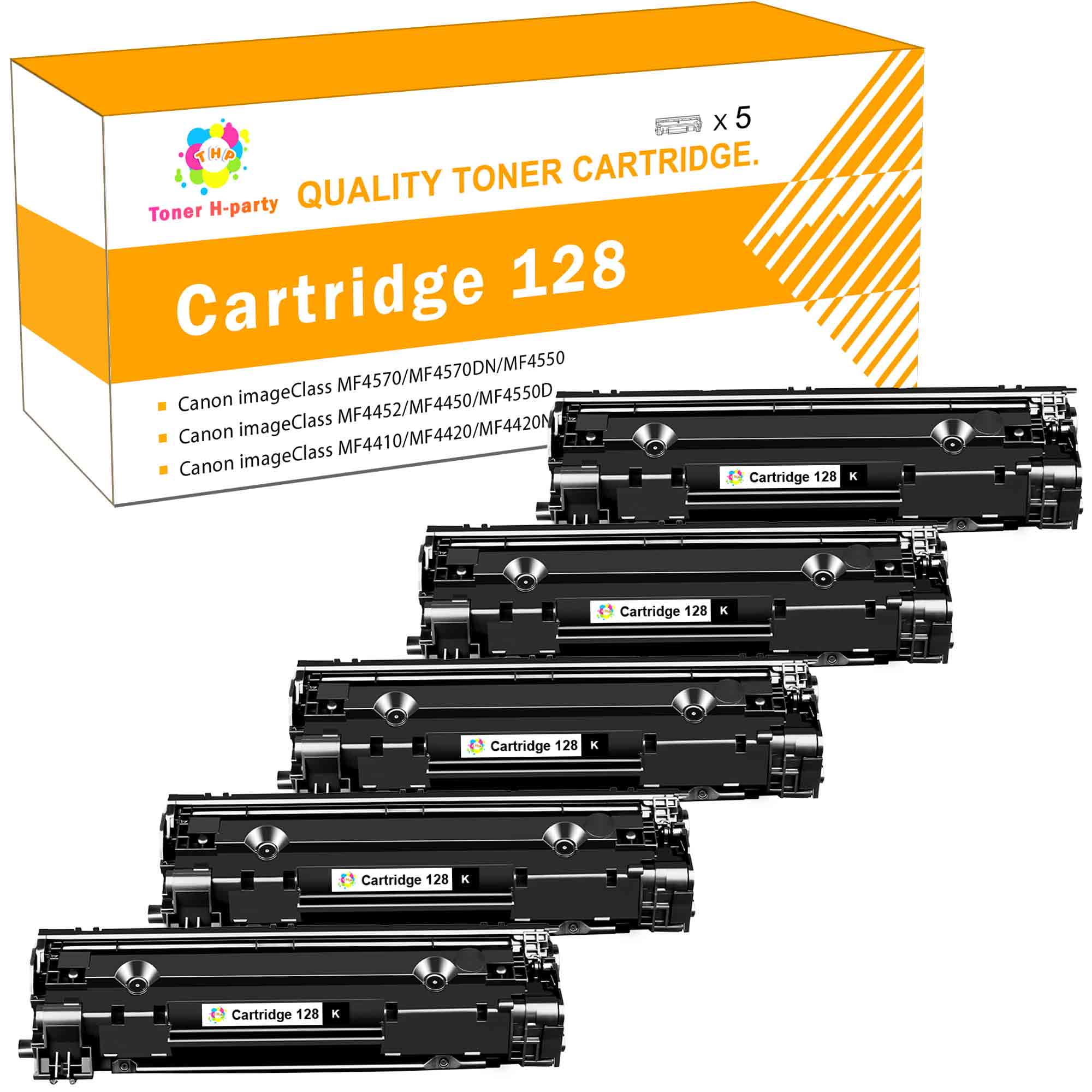 5-Pack Compatible for 128 Canon CRG 128 Black Toner Cartridge for Canon ...
