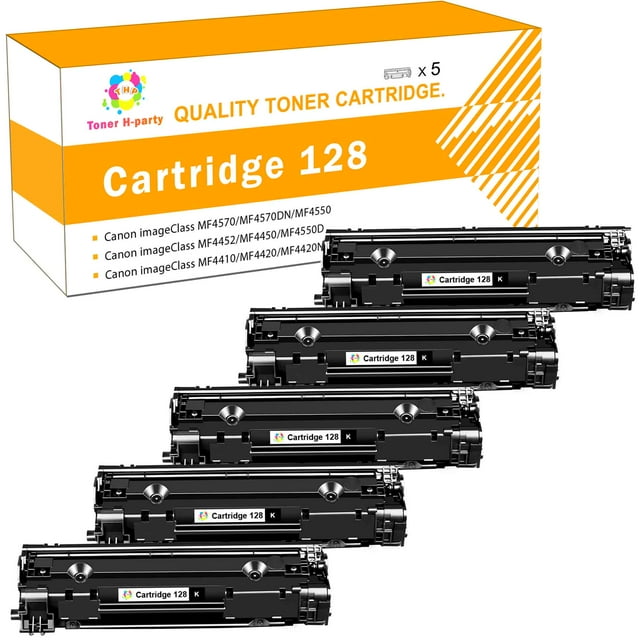 5-Pack Compatible for 128 Canon CRG 128 Black Toner Cartridge for Canon ...