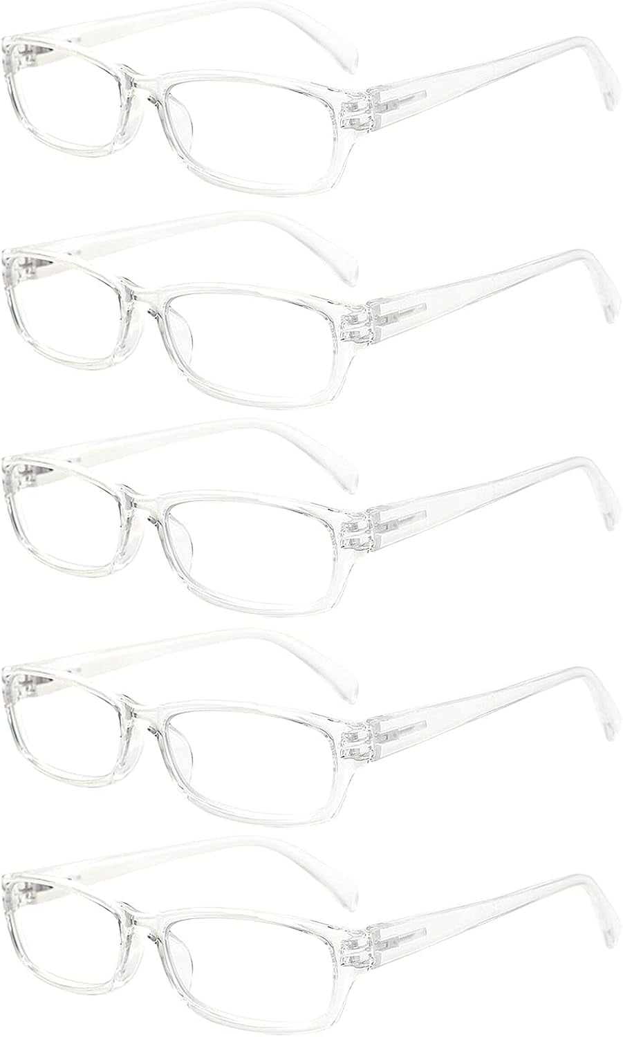 5 Pack Computer Reading Glasses Men and Women Anti Eyestrain Blue Light ...